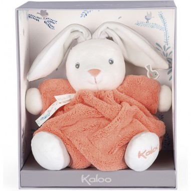 Peluche lapin Patapouf Corail - 18 cm - Kaloo
