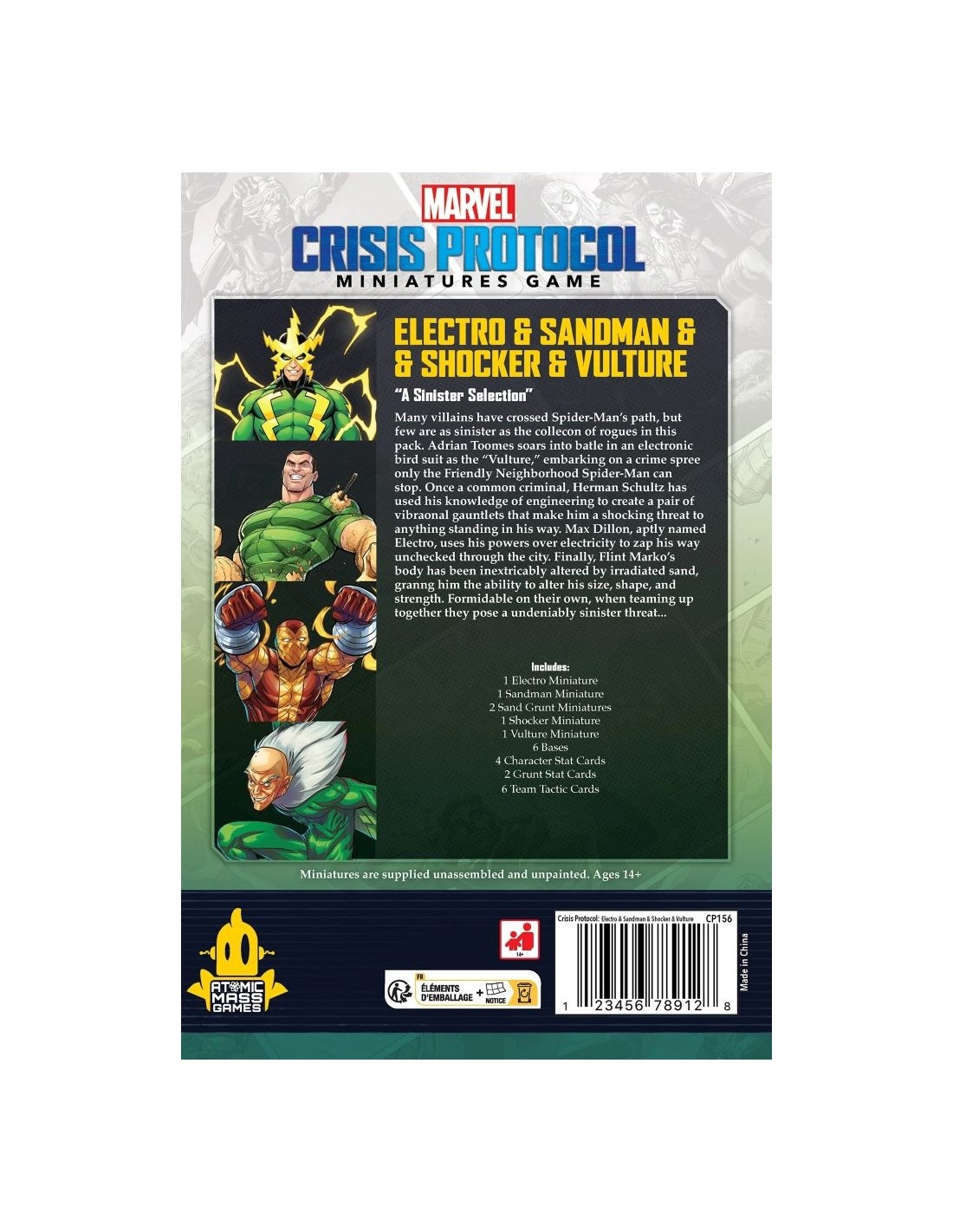 Marvel Crisis Protocol: Electro & Sandman & Shocker & Vulture - Jeux de ...